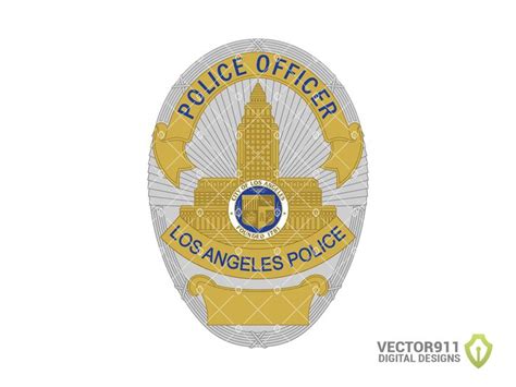 Lapd Police Officer Badge Los Angeles Police Department In Svg Eps