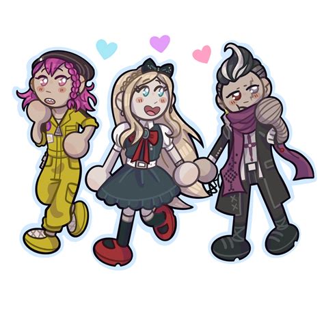 D1 Characters With Their Beta Art Concepts R Danganronpa