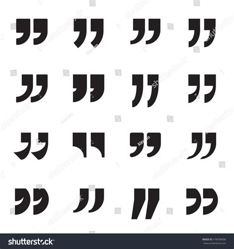 Collection Quotation Marks Speech Marks Quote Stock Vector Royalty Free Shutterstock