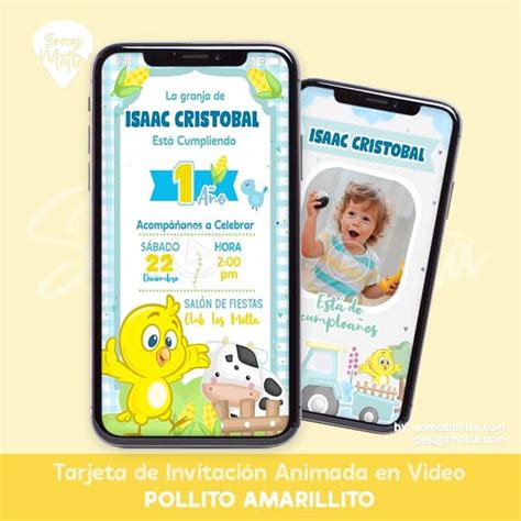 VÍDEO INVITACIÓN DE POLLITO AMARILLITO Somos Motta