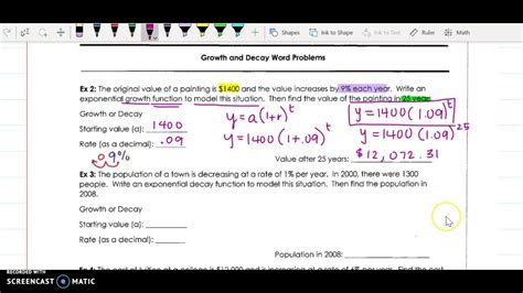 Applications Of Exponential Functions Part 2 Youtube