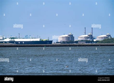 Lng Import Terminal Tanks For Liquid Natural Gas In The Seaport Of