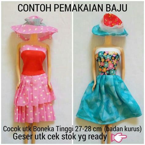 Jual Baju Boneka Cewek Plus Topi Satuan Mainan Baju Boneka Murah Shopee Indonesia