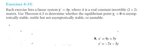 Solved Exercises 4 15each Exercise Lists A Linear System