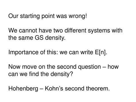 Ppt Density Functional Theory A First Look Powerpoint Presentation