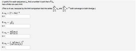 point for each sequence an find number such that nkan has finite non