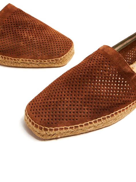Castañer Suede Mesh Espadrilles Brown FARFETCH