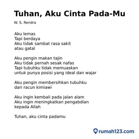 10 Puisi WS Rendra Paling Populer Dan Melegenda