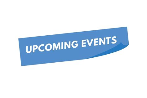 Upcoming Events Text Button Upcoming Events Sign Icon Label Sticker