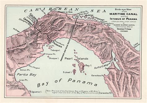 Antique Panama Canal Zone Map This Is An Antique Map Of The Panama