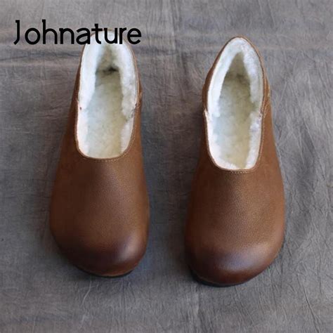 Johnature Женская обувь на плоской подошве удобная повседневная
