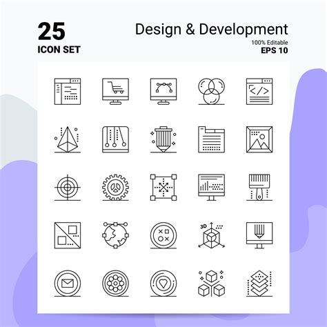 25 Design Development Icon Set 100 Editable Eps 10 Files Business Logo Concept Ideas Line Icon