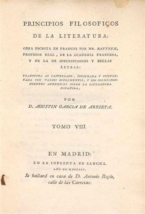 Principios filosoficos de la literatura ó Curso razonado de Bellas