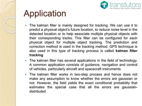kalman filter statistics pptx