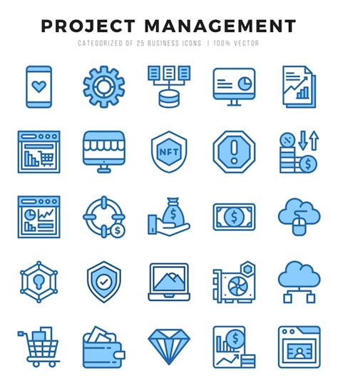 Premium Vector Project Management Icon Bundle 25 Icons For Websites