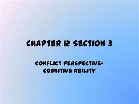 chapter 12 section 3 ppt