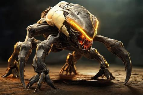 Premium Ai Image A Spider With Orange Eyes And Orange Eyes Is On A