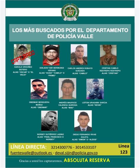 Capturan A Alias Oscar Uno De Los Más Buscados En El Valle Del Cauca