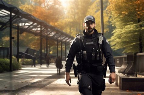 Premium Photo Police Patrolling Parks