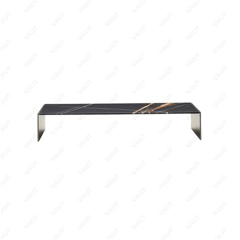리나 커피 테이블 140cm 사하라 누아르 대리석 상판 Minotti