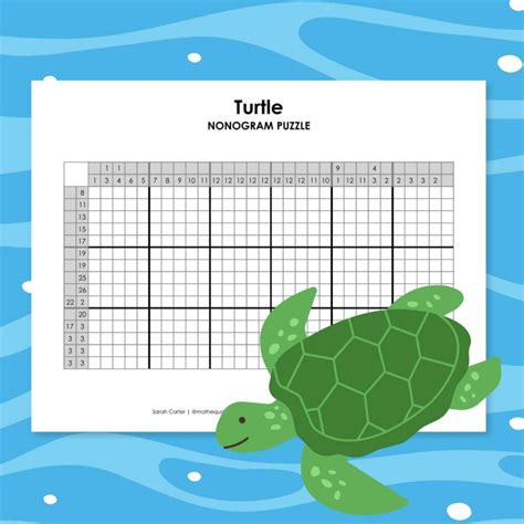Turtle Nonogram Puzzle Math Love Turtle Nonogram Puzzle Math Love