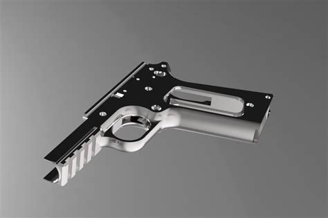 Taho Designs 1911 Frame Stl Step Iges 3d Cad Model Grabcad