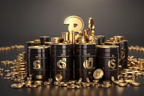 Premium Ai Image Oil Barrels Or Crude Oil With Gold Dollar Sign 3d Render