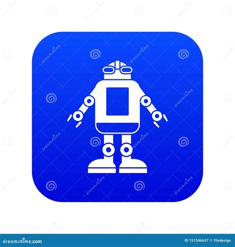 Automation Machine Robot Icon Digital Blue Stock Vector Illustration