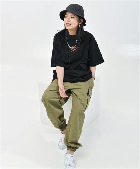 カーゴパンツ ダンス 衣装 カーキ グリーン 緑 ヒップホップ Hiphop ストリート大人 練習着 韓国 Kpop ロングパンツ レディース