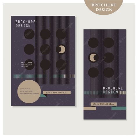 Premium Vector Creative Brochure Template Design Set