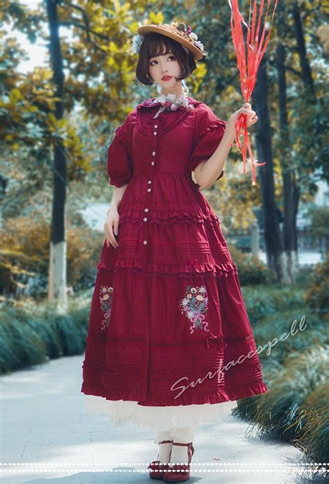 Surface Spell The Thyme Embroidery Vintage Classic Lolita Op Dress