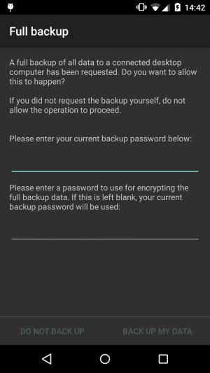 how to recover or reset current backup password android enthusiasts