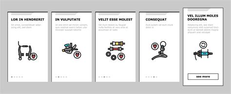 Bike Repair Service Onboarding Icons Set Vector 11994998 Vector Art At Vecteezy