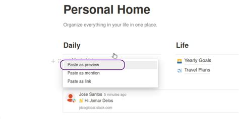 how to integrate slack with notion