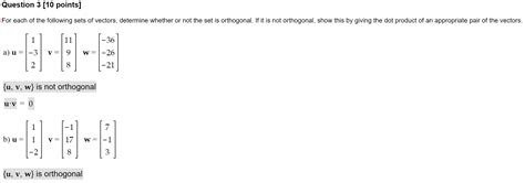 Solved Question Points For Each Of The Following Sets Chegg Com