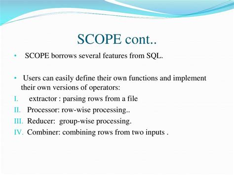 PPT SCOPE Easy And Efficient Parallel Processing Of Massive Data