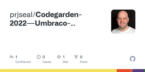 github prjseal codegarden 2022 umbraco packages talk