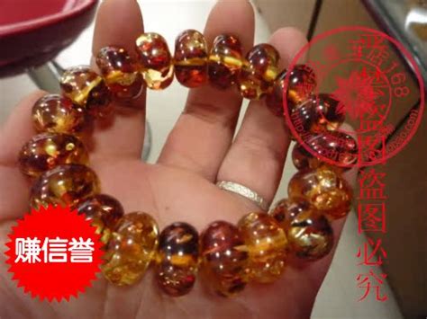 金珀蜜蜡手链 琥珀手串 松香蜜蜡 珠型精打细算算盘珠型a镇平天桥泉