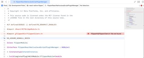 Flipperkit Flipperclient H File Not Found After Firebase Integration