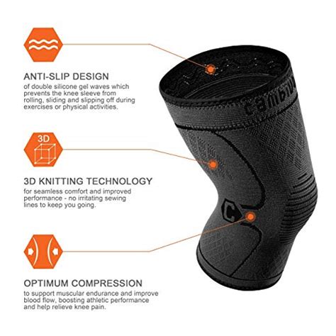 Cambivo Knee Brace 2 Pack Ultimate Compression Sleeve Support For
