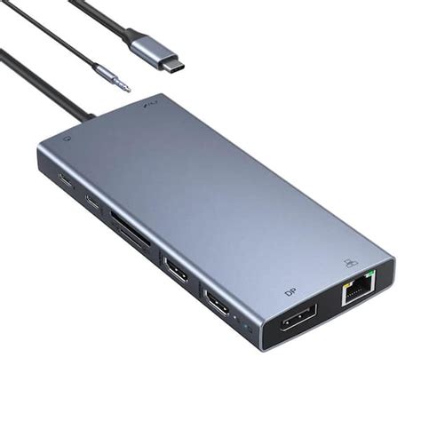 Lukyamzn Clamp Usb Hub 3 0 With Extra Power Supply Port Aluminum 4 Port Adapter 3 Usb A Data