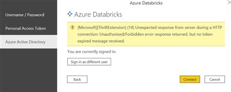 Connect To Azure Databricks Using Active Directory Microsoft Fabric Community