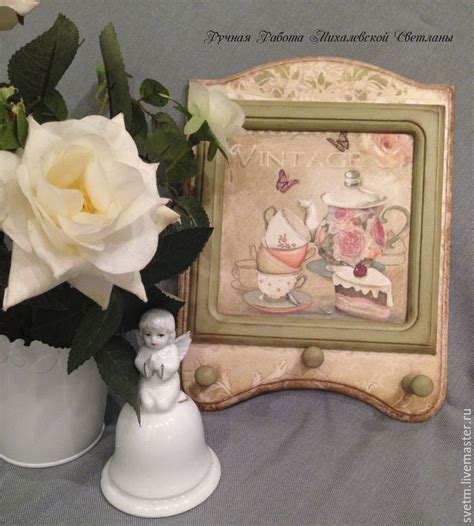 Вешалка ключница настенная Винтаж декупаж подарок подвес в интернет магазине на Ярмарке Мастеров