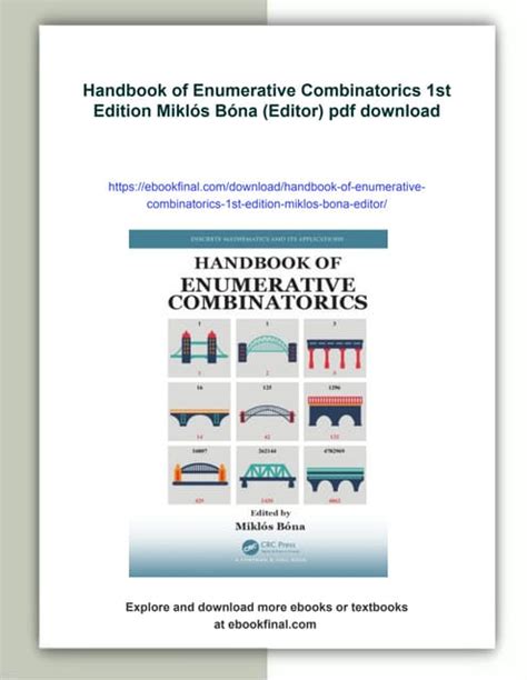 Handbook Of Enumerative Combinatorics 1st Edition Miklós Bóna Editor