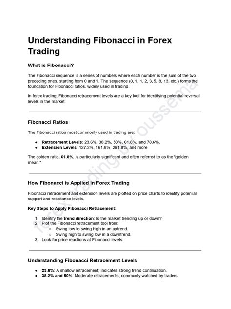 Fibonacci Forex Trading Guide Pdf Technical Analysis