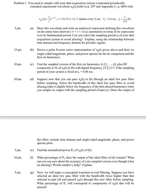 Problem 1 You Need To Sample With Your Data