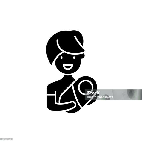 엄마와 아기 검은 아이콘 고립 된 배경에 로그인 벡터 아기 개념 기호 그림 엄마 가족에 대한 스톡 벡터 아트 및 기타 이미지 가족 중국 문화 귀여운 Istock