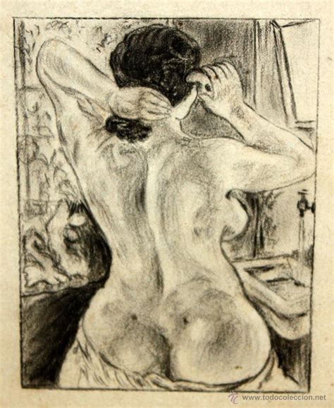 Anonimo Dibujo A Carbon Desnudo Femenino Comprar Dibujos