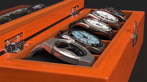 시계 세트가 포함된 시계 디스플레이 상자 3d 모델 159 Blend C4d Fbx Max 3ds Ma Lxo Obj Free3d