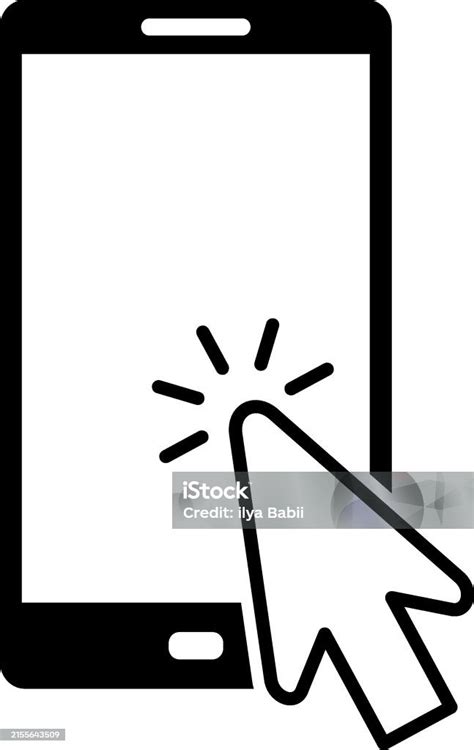 hand cursor click icon with phone cursor icon clickable cursor icon